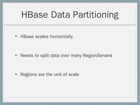 Data Model And Storage In Nosql Systems Bigtable Hbase