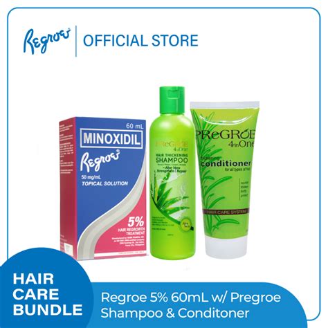 Regroe Minoxidil 5 60ml And Pregroe Shampoo 250ml And Pregroe Conditioner 200ml Lazada Ph
