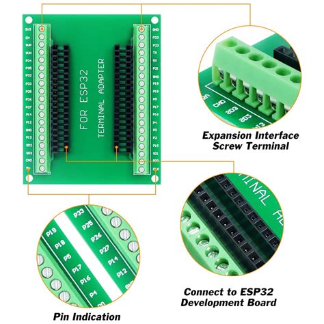 Esp32 Breakout Board Gpio 1 Into 2 For 38pin No Mounting Hole Version