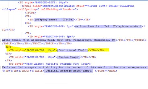 Conditional Tables Cells In On Premise Solutions Exclaimer Knowledge Base