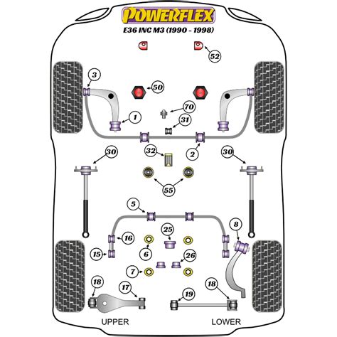 Powerflex Rear Shock Absorber Top Mount BMW E30 E36 E46 Car Parts24 Com Onl 136 06