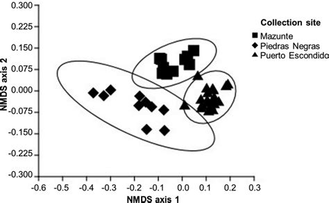 Two Dimensional Nonmetric Multidimensional Scaling Ordination Of The Download Scientific