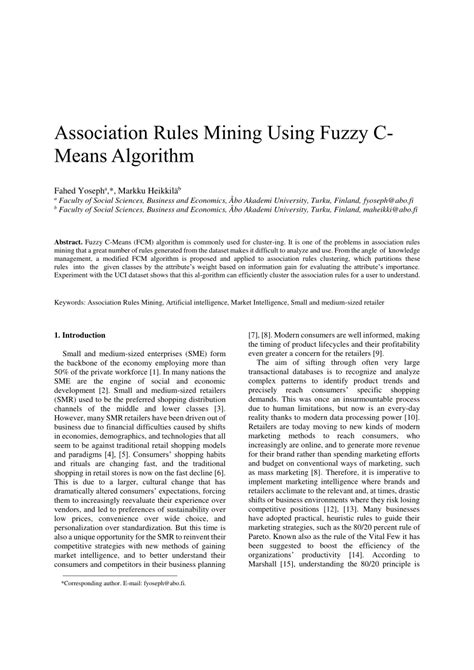 Pdf A New Approach For Association Rules Mining Using Computational And Artificial Intelligence