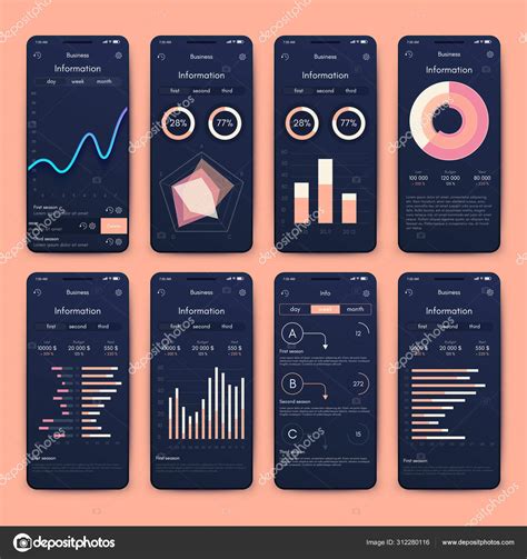 Different UI UX GUI Screens And Flat Web Icons For Mobile Apps Stock Vector By Amelisk 312280116