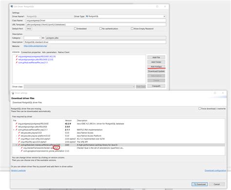 Null Artifact Version When Adding Waffle Jna To Postgressql Driver