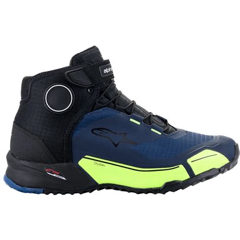 Alpinestars Cr X Drystar Negro Dark Blue Yellow Fluo Motard Class
