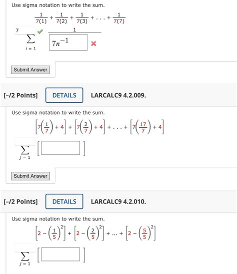 Solved Use Sigma Notation To Write The Sum