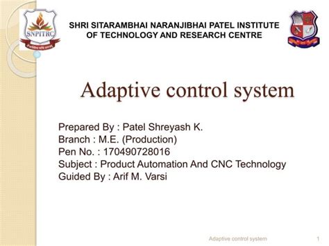 Adaptive Control System Pptx
