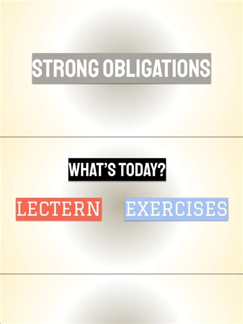 Strong Obligations Pdf Syntax Grammar