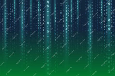 Premium Vector A Computer Generated Image With Binary Code And A