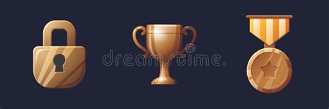 Game Ui Assets Set Gaming User Interface Icons Collection Stock Vector Illustration Of Arcade