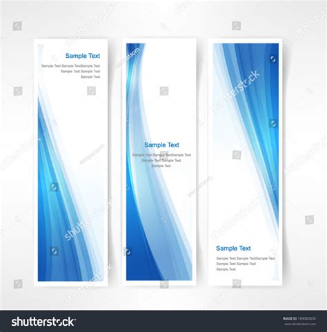 Vector Set Three Header Designs Business Vector De Stock Libre De Regalías 189082838