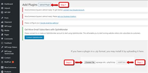 Installation WPCargo