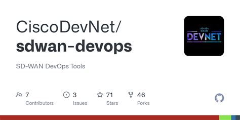 GitHub CiscoDevNet Sdwan Devops SD WAN DevOps Tools