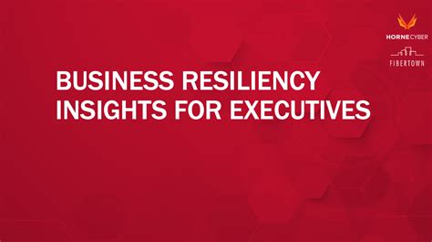 Webinar Business Resiliency Insights For Executives Fibertown