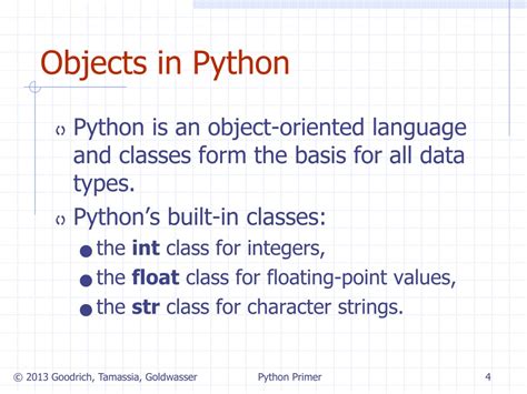 Ppt Python Primer Types Objects And Classes Powerpoint