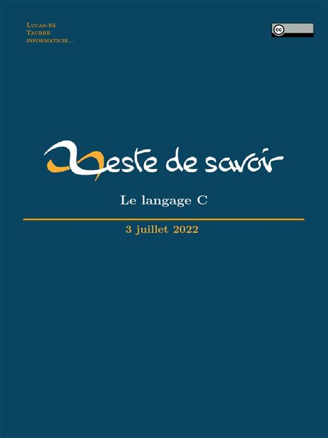 Le Langage C Test De Savoir 1 Pdf Variable Informatique Pointeur Programmation