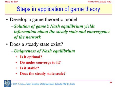 Ppt Game Theoretic Approaches To Analyzing Wireless Networks Research Issues Powerpoint