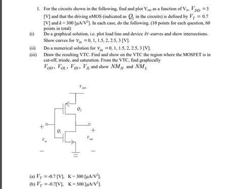 Solved For The Circuits Shown In The Following Find The Chegg Com
