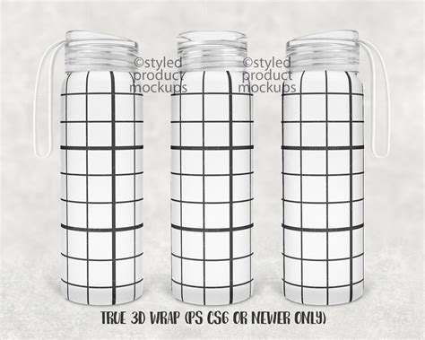 Dye Sublimation Oz Glass Water Bottle Mockup Add Your Own Etsy