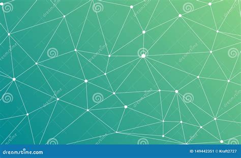 Triangular Grid On An Abstract Green Blue Background Stock Vector Illustration Of Mosaic