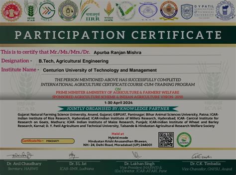 Apurba Ranjan Mishra On Linkedin Successfully Completed The International Agriculture