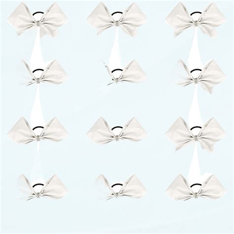 12 Pcs Large Glitter Cheer Bows White Rhinestones 8 Large Glitter Cheer Bows