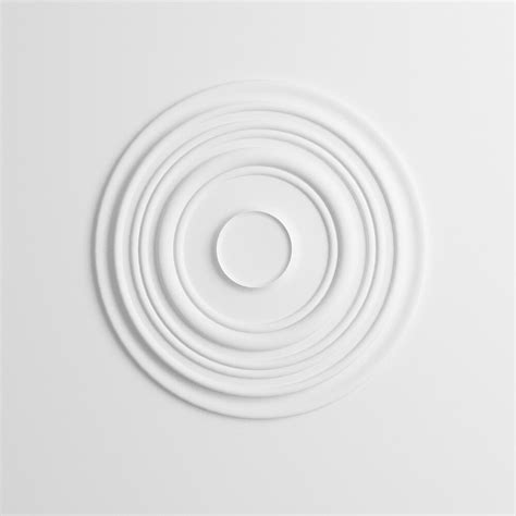 Concentric Circles Ceiling Medallion 3d Model Download Decoration On