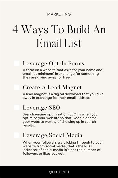 Marketing Tip How To Build An Email List Social Media Marketing Business Email Marketing