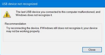 USB Device Not Recognized Custom Computers PC S Workstations Servers Ram PC Systems