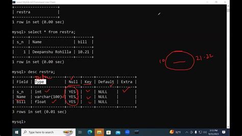 Mysql With Sql Create Table Create Databaseschema Part 2 Youtube