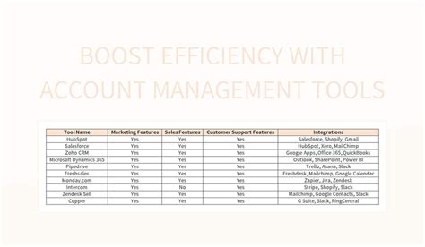 Boost Efficiency With Account Management Tools Excel Template And