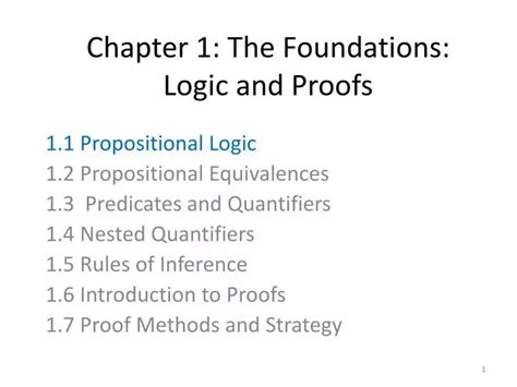 PPT Chapter 1 The Foundations Logic And Proofs PowerPoint Presentation ID 2413900