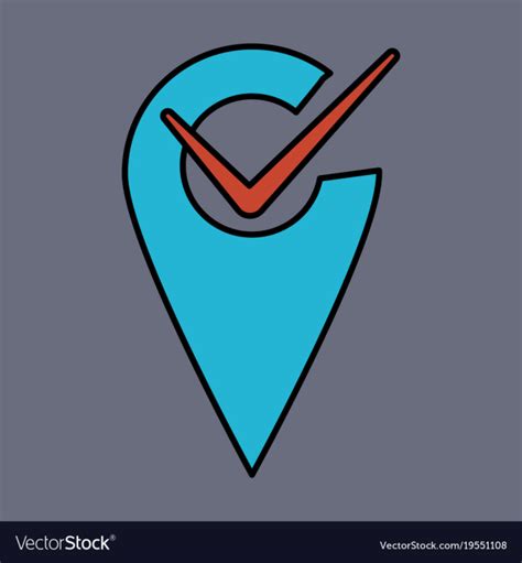 Free Navigation Geolocation Icon In Flat Design On Vector Image Nohatcc