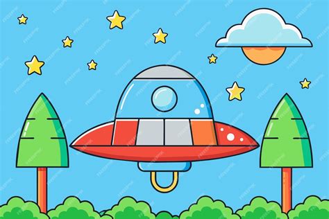 Premium Vector Spaceship Background Is Tree