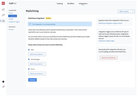 Mailchimp Integration Callrail Help Center