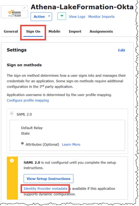 Tutorial Configuring Federated Access For Okta Users To Athena Using