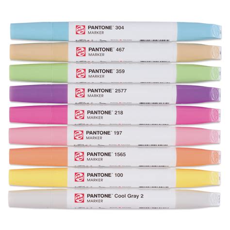 Pantone Dual Tip Markers Set Of 9 Pastel