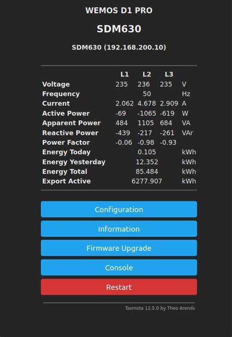 Sdm630 With Wemos D1 Pro Cant Provide Import Energy On The
