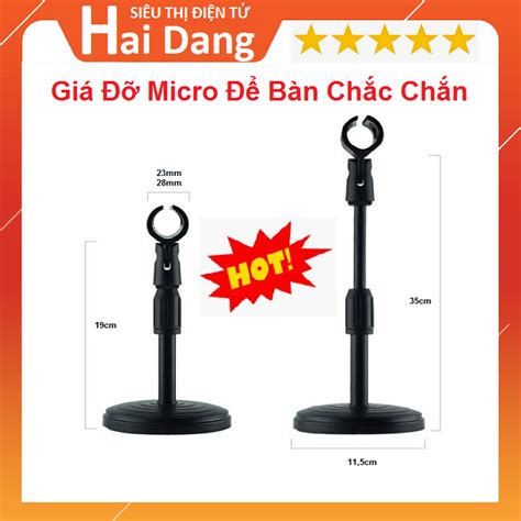 Giá Đỡ Micro Để Bàn Giá Mic Thu Gọn Điều Chỉnh Cao Thấp Micro Cổ Xoay Độ Tiện Lợi Giá