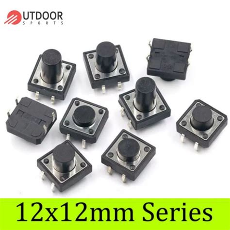 jual tactile switch push button saklar tekan 12x12x4 3 5 6 mm 4 pin arduino shopee indonesia