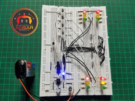4 Way Traffic Light Control Using 555 Timer And Cd4017 Ma Robotic