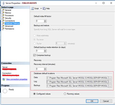 How To Change Database Default Locations In SQL Server