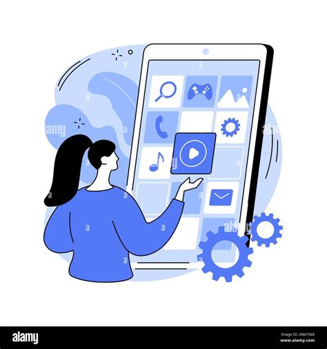 Native Mobile App Abstract Concept Vector Illustration Smartphone