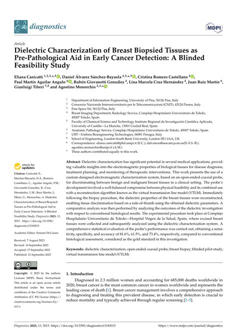 Pdf Dielectric Characterization Of Breast Biopsied Tissues As Pre