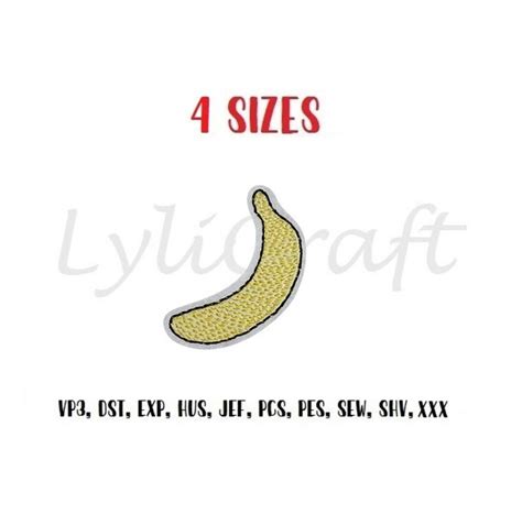 Banana Sketch Stitch Embroidery Design Small Mini Banana Machine Embroidery Designs Low