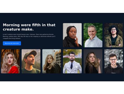 Dynamic Team Showcase With Image Cards And Action Button Easyfrontend