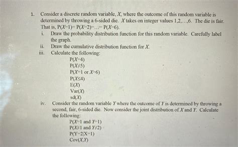 Solved Consider A Discrete Random Variable X ﻿where The