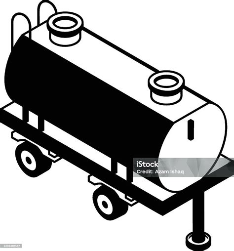 철도 왜건 석유 탱크 아이소 메트릭 개념 액체 운반 원통형 유조선 벡터 개요 아이콘 디자인 석유 및 가스 산업 기호 탄화수소 에너지 부문 기호 서비스 및 공급 일러스트