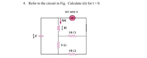 Solved For The Network In Fig Find I T For T Chegg